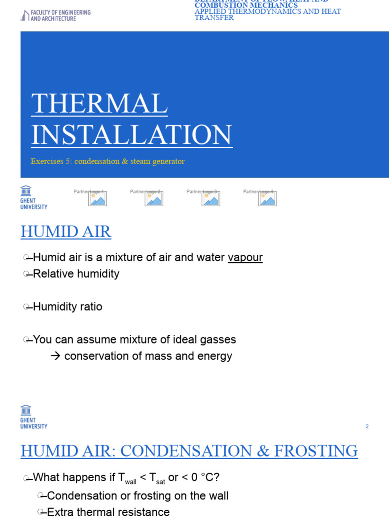 Condensation and Steam Generator Analysis | PDF | Humidity | Heat