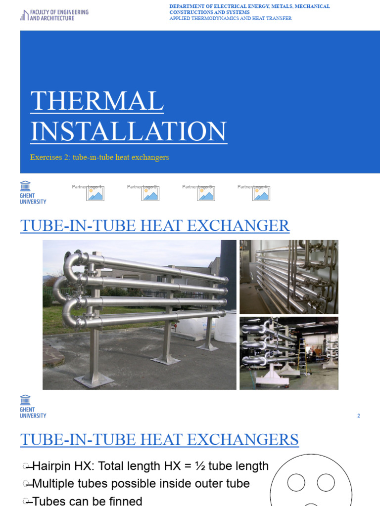 ThermalInstallations Lesson2 | PDF | Heat | Heat Exchanger