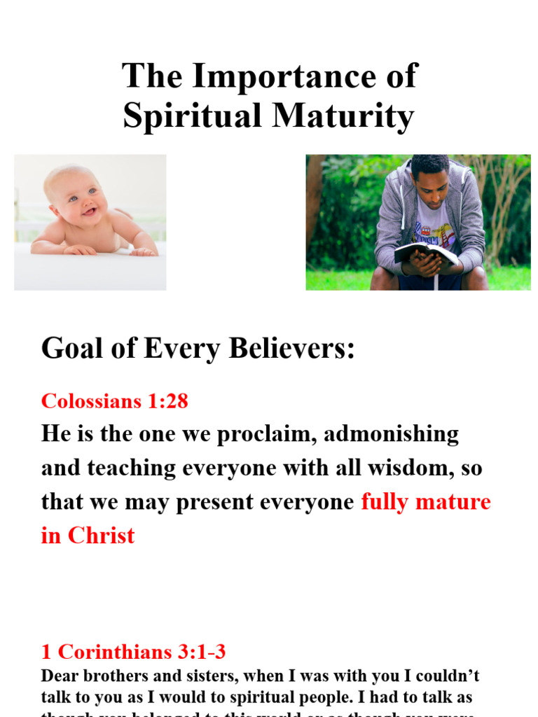 Spiritual Maturity | PDF | Disciple (Christianity) | Jesus