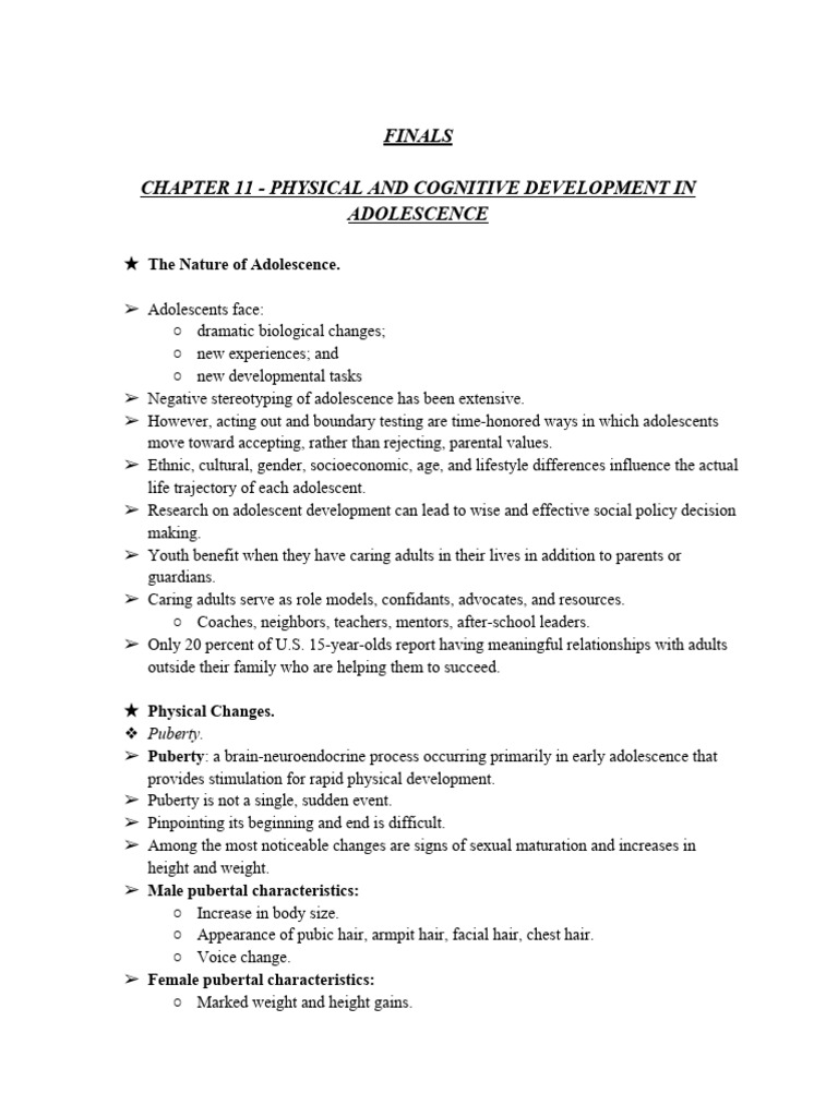 Dev Psych Reviewer | Download Free PDF | Adolescence | Puberty