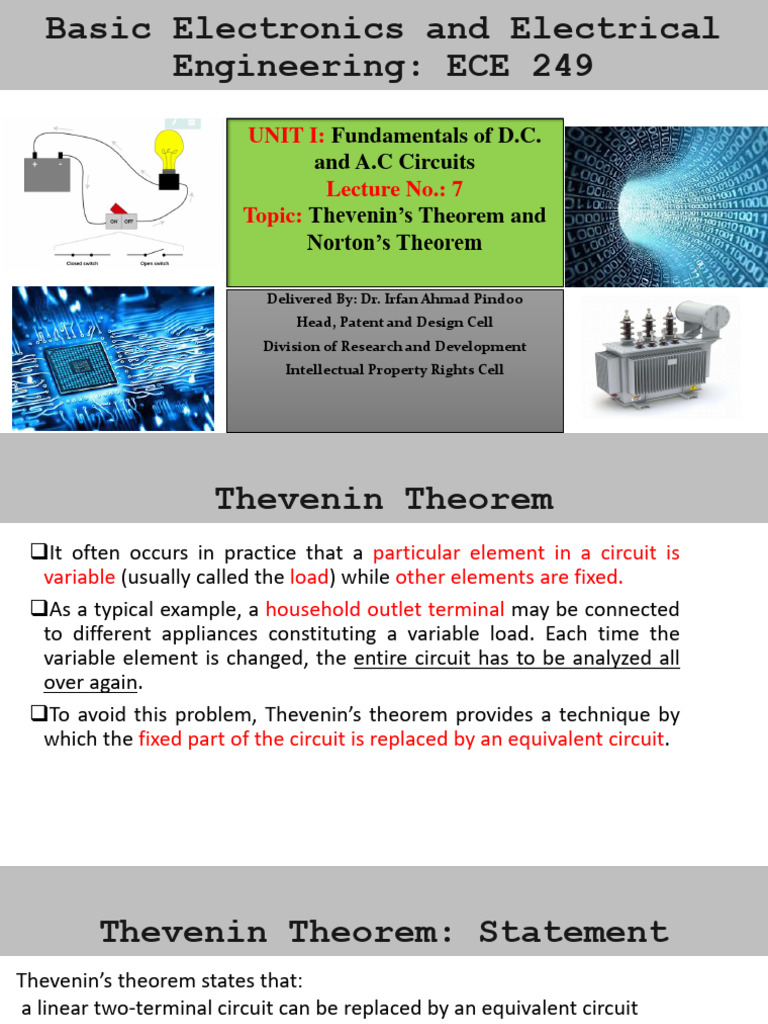 Unit1_ Lectures 7 to 9 | PDF | Amplitude | Alternating Current