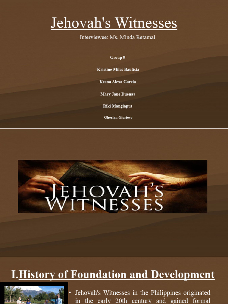 Group 9 Jehovas Witness | PDF | Eucharist | Elder (Christianity)