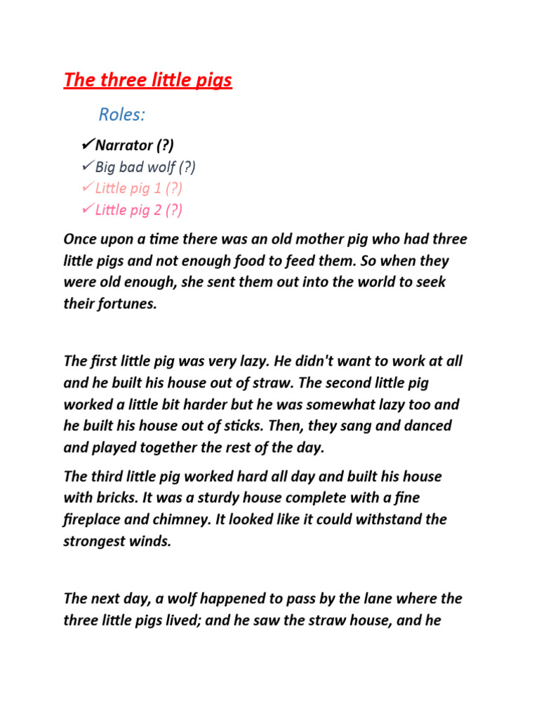 The Three Little Pigs | PDF