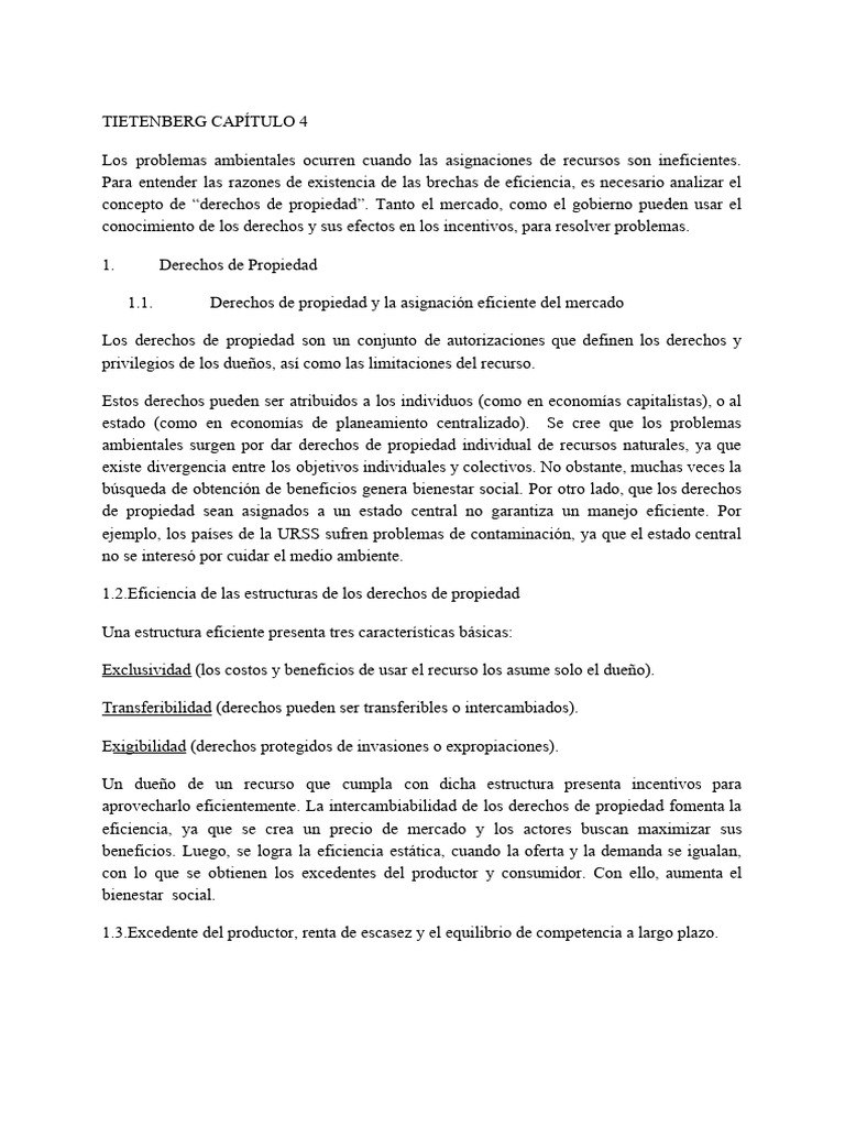 Tietenberg 2 | PDF | Exterioridad | Mercado (economía)