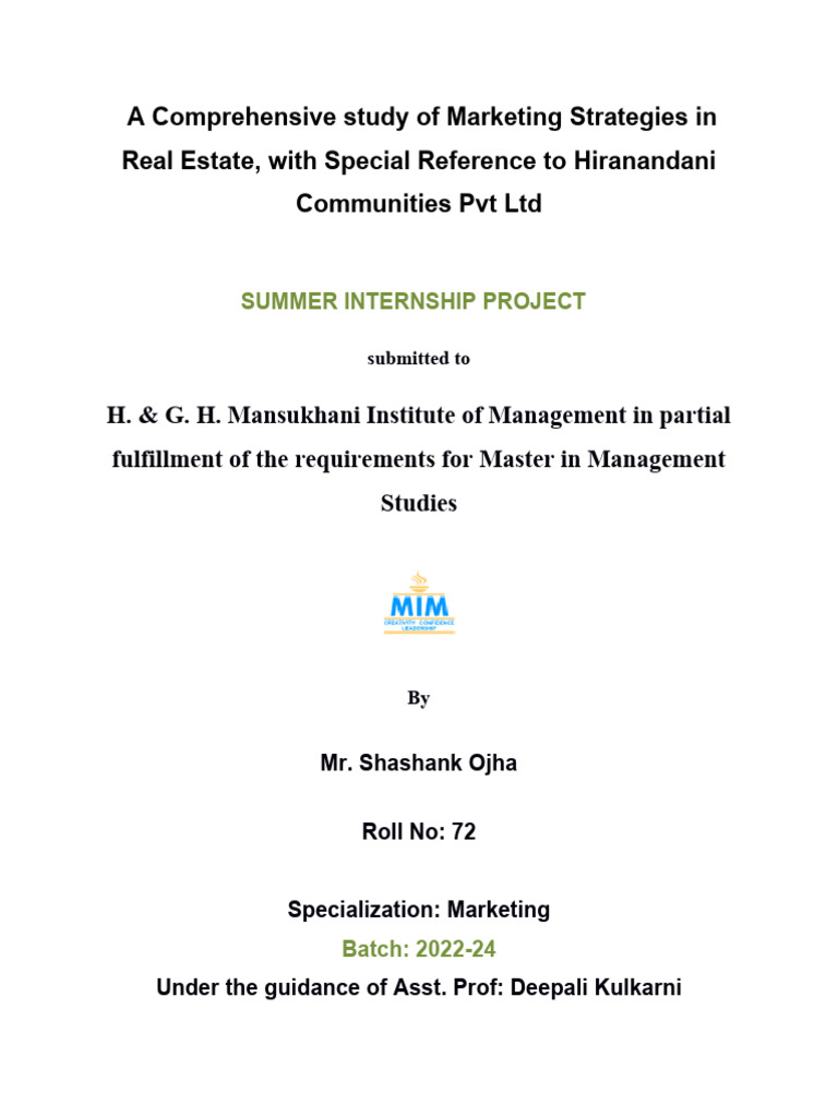 A Comprehensive Study of Marketing Strategies in Real Estate, With ...
