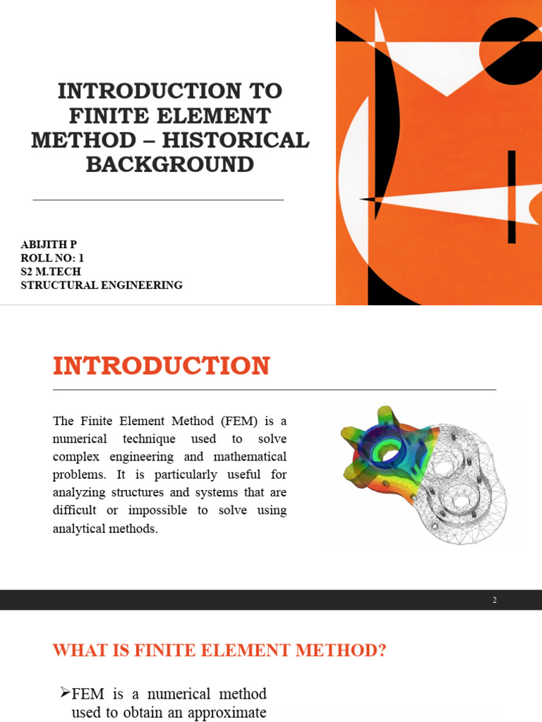 Introduction To Finite Element Method - Historical Background | PDF | Finite Element Method ...