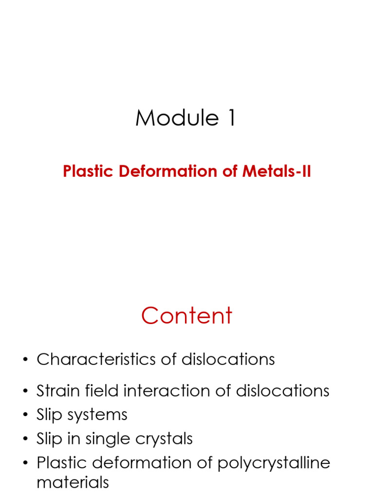 Plastic Deformation in Polycrystalline Metals | PDF | Plasticity ...