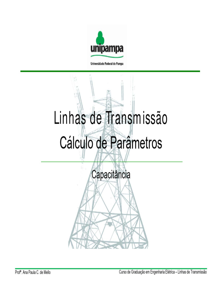LT Aula06 07 Parâmetros C | PDF | Capacidade elétrica | Eletricidade