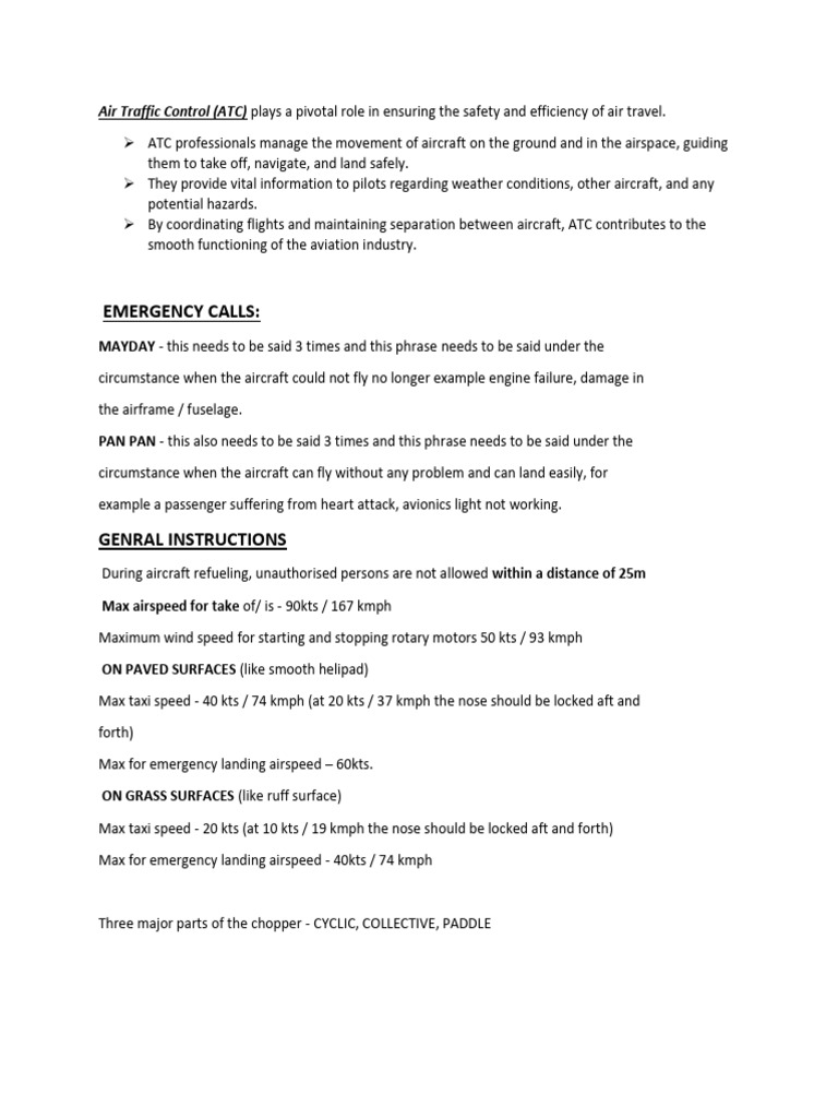 Air Traffic Control ATC THEORY | PDF | Air Traffic Control | Helicopter