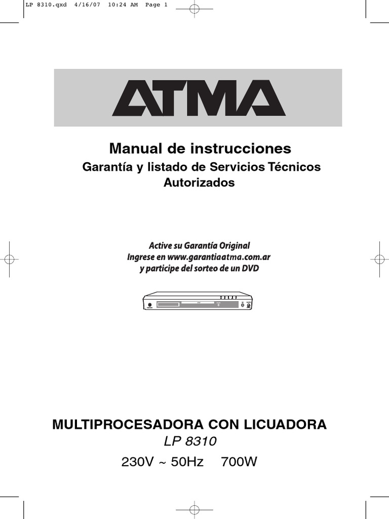 LP 8310 | Descargar gratis PDF | Lavavajillas | Enchufes y tomas de corriente alterna