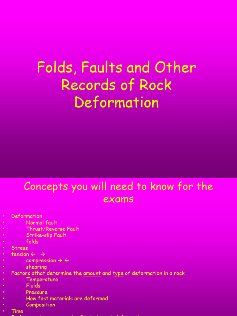 Fold, Faults and Joints | PDF | Fault (Geology) | Plasticity (Physics)