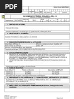FPJ 11 Informe Investigador de Campo V 0 PDF | PDF | Derecho