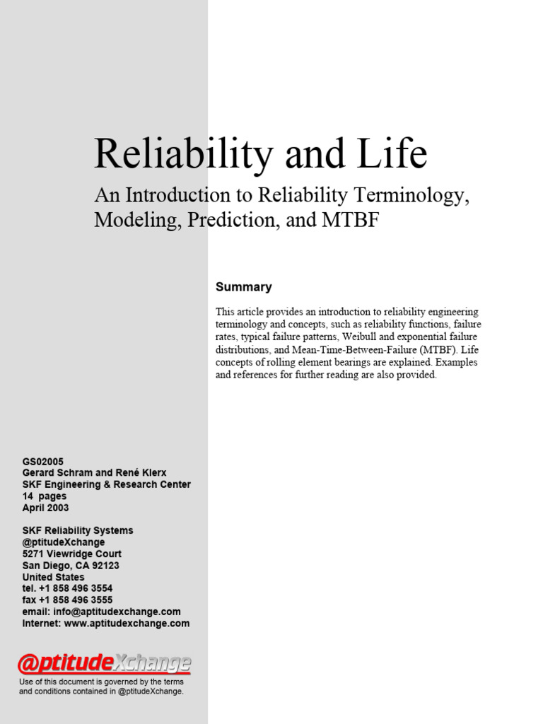 SKF_bearing_reliability | PDF | Reliability Engineering