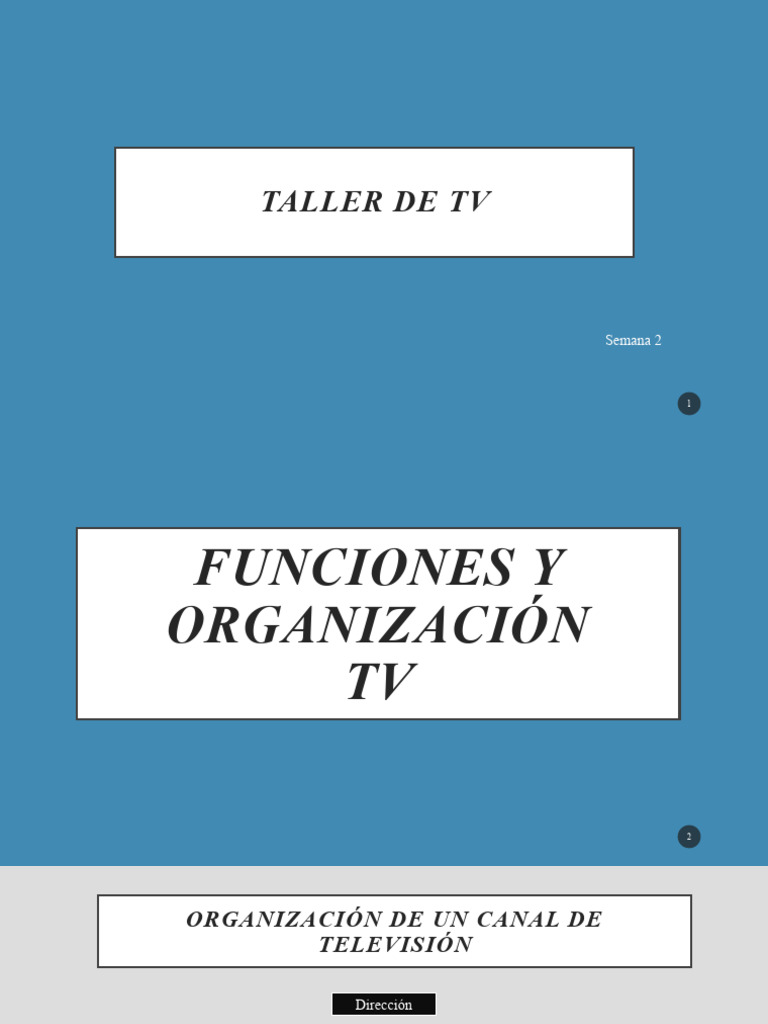 3 - TALLER DE TV - FUNCIONES, ESTUDIO DE TV | PDF | Ingenieria Eléctrica | Tecnología de ...