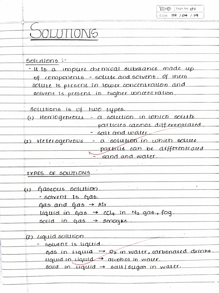 1) Solutions | PDF | Solubility | Solvation
