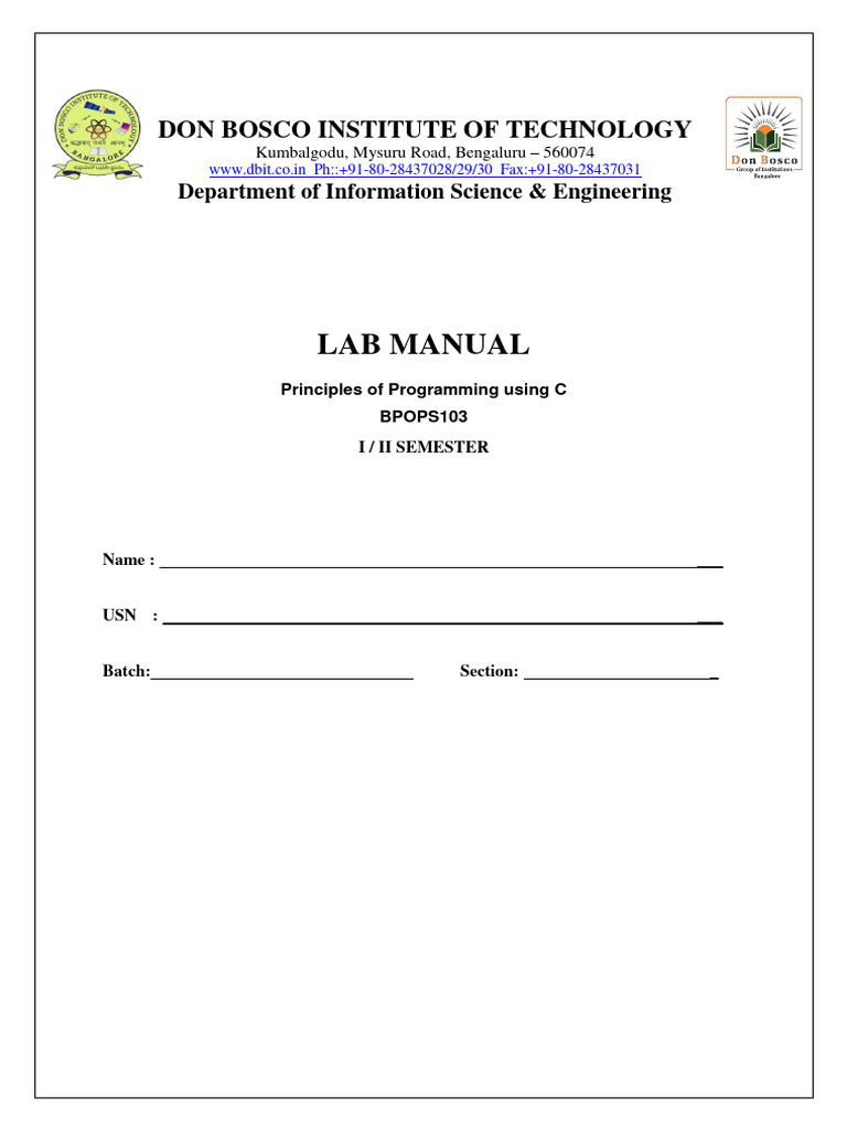 POP Lab Manual | PDF | Printer (Computing) | Computer Data Storage