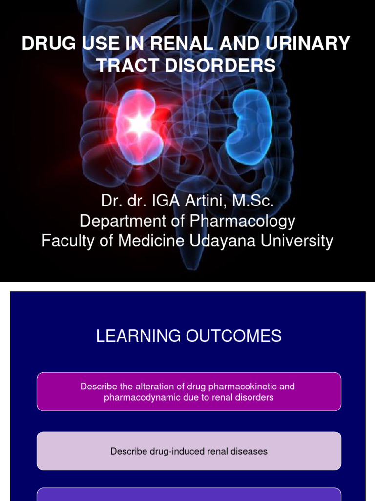 Renal Disorders: Drug Use and Effects | PDF | Kidney | Urinary System