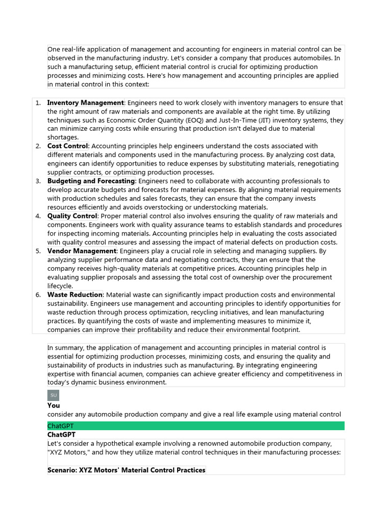 Mae | PDF | Lean Manufacturing | Inventory