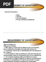 Weighing Balance Uncertainty Estimation | PDF