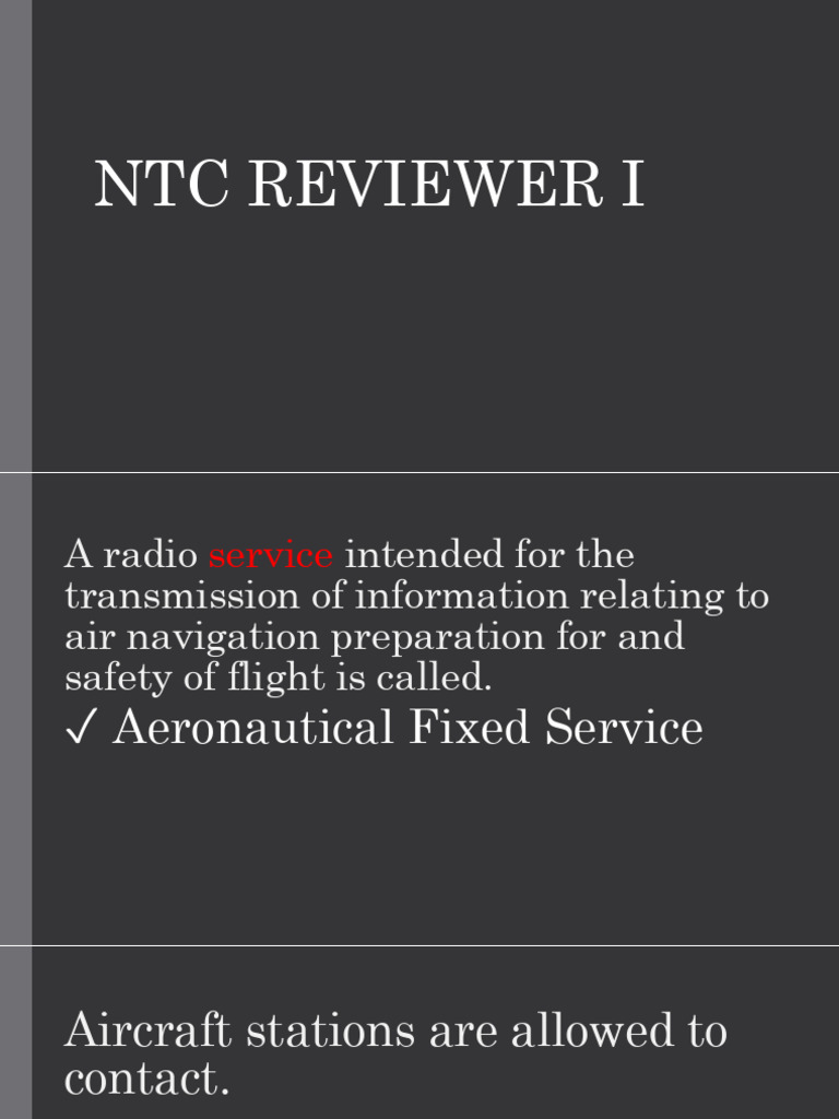 NTC Flashslides I | PDF | High Frequency | Radio