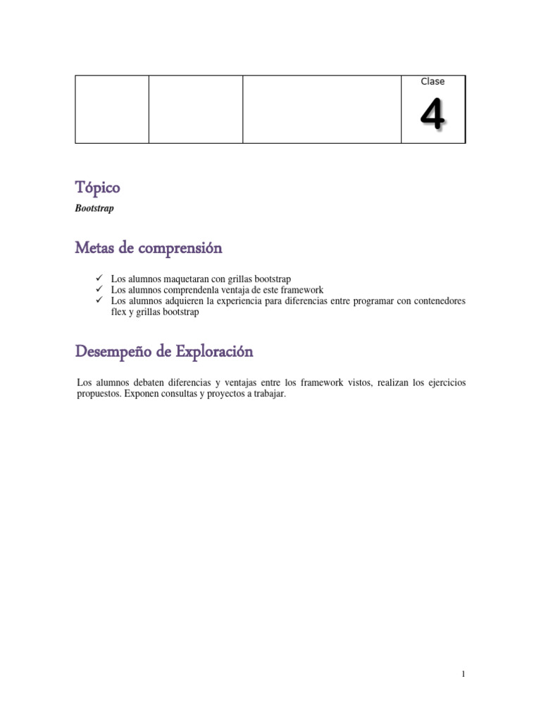 Clase 4-I2 | PDF | Bootstrap (marco frontal) | Informática