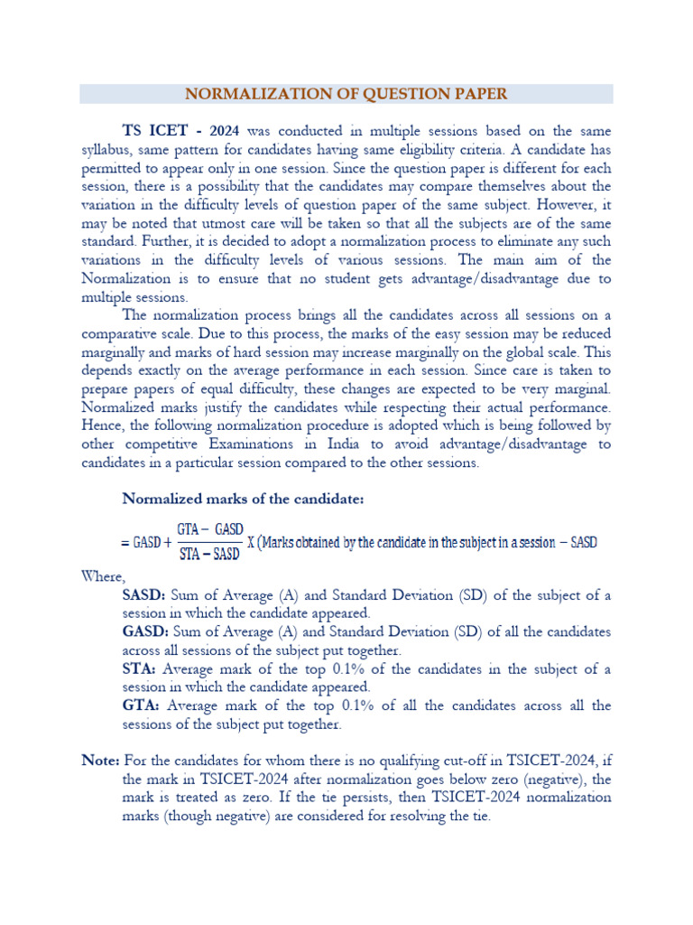 Normalization of Question Paper | PDF | Business