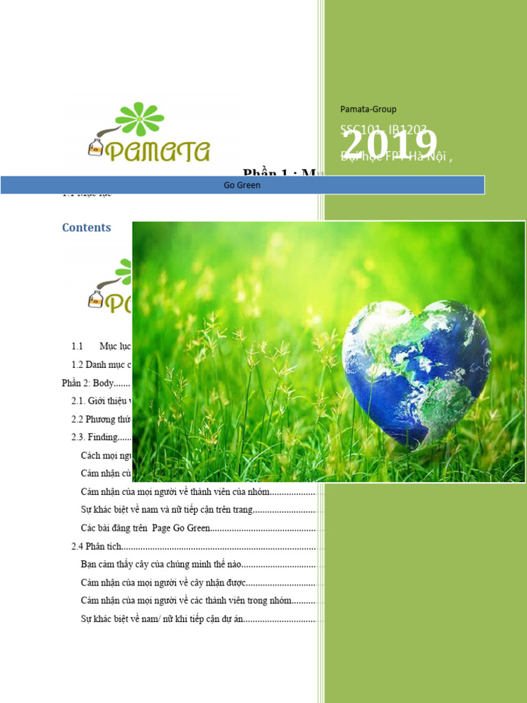 SSC101 Final Report Pamata Go Green | PDF