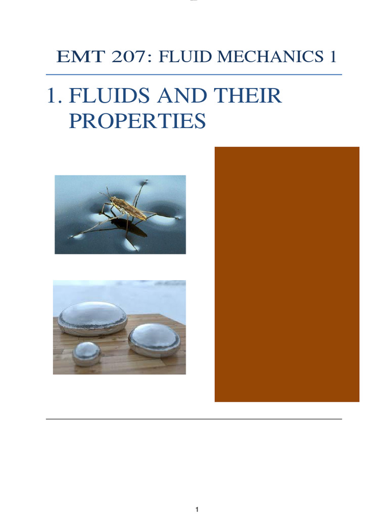 EMT 207 Handout | PDF | Pressure | Viscosity