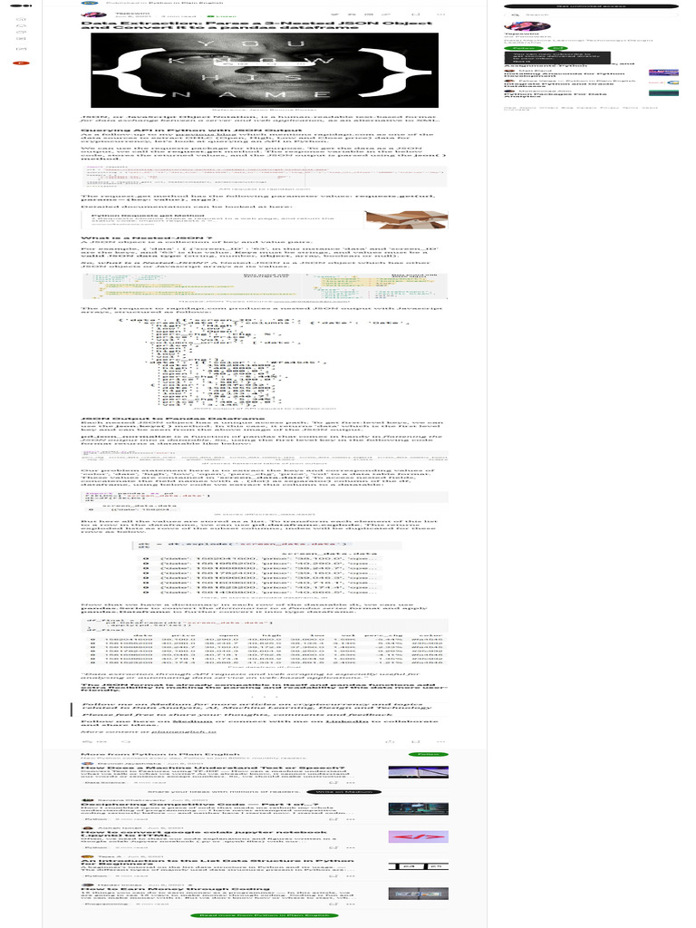 Data Extraction: Parse A 3-Nested JSON Object and Convert It To A ...