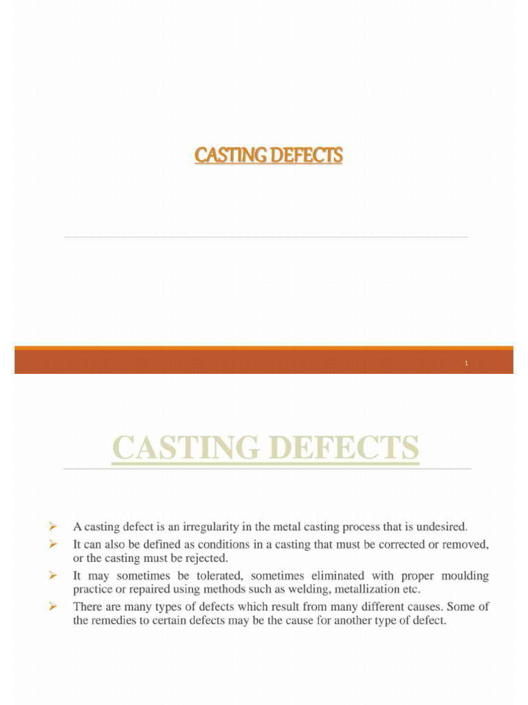 Casting Defects... | PDF
