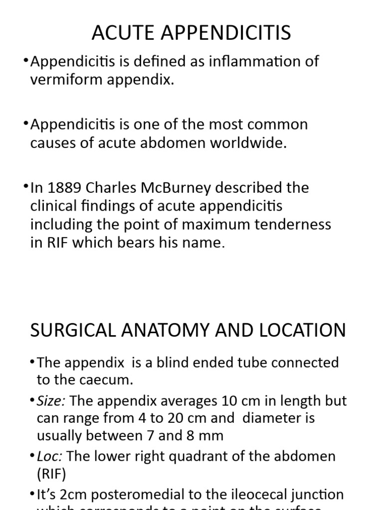 Appendicitis | PDF | Vein | Medicine