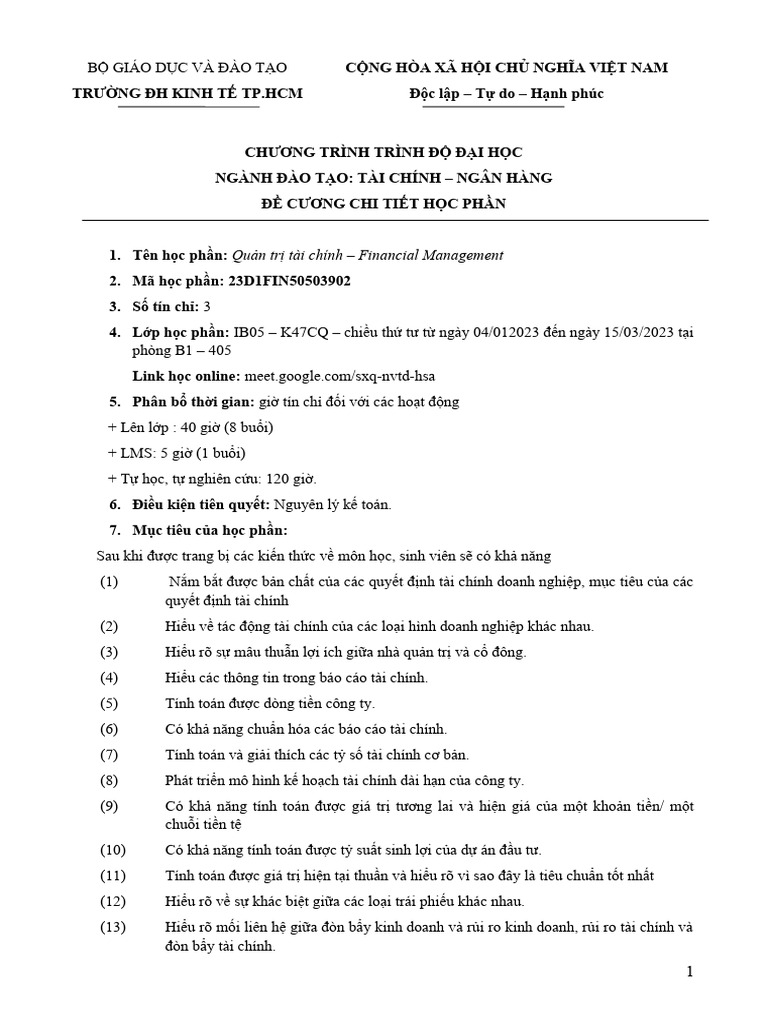 DeCuongQTTC IBC05 K47 CT4 | PDF