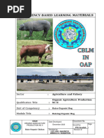 CBC Animal Production (Poultry Chicken) NC II | PDF | Occupational ...