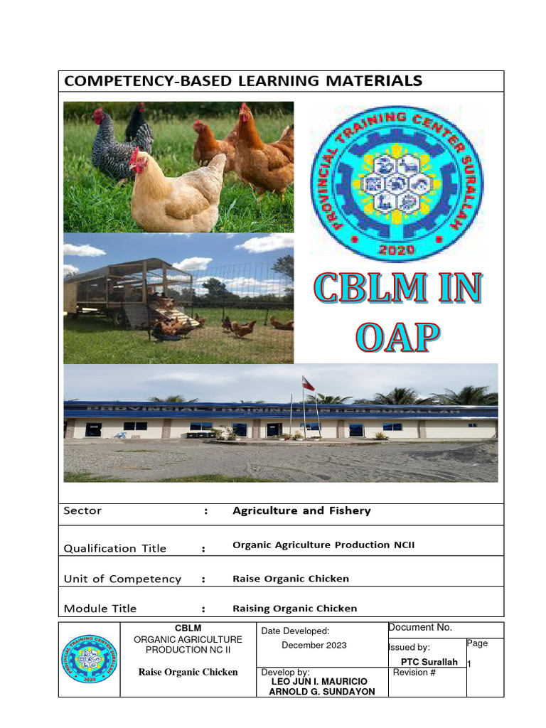 CBLM - Raise Organic Chicken Word | Download Free PDF | Chicken | Zoology