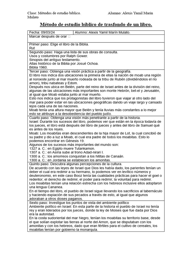 Estudio Libro de Rut | PDF | Canaán | Biblia