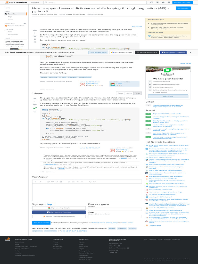 Dictionary - How To Append Several Dictionaries While Looping Through ... Dictionary - How To Append Several Dictionaries While Looping Through ...