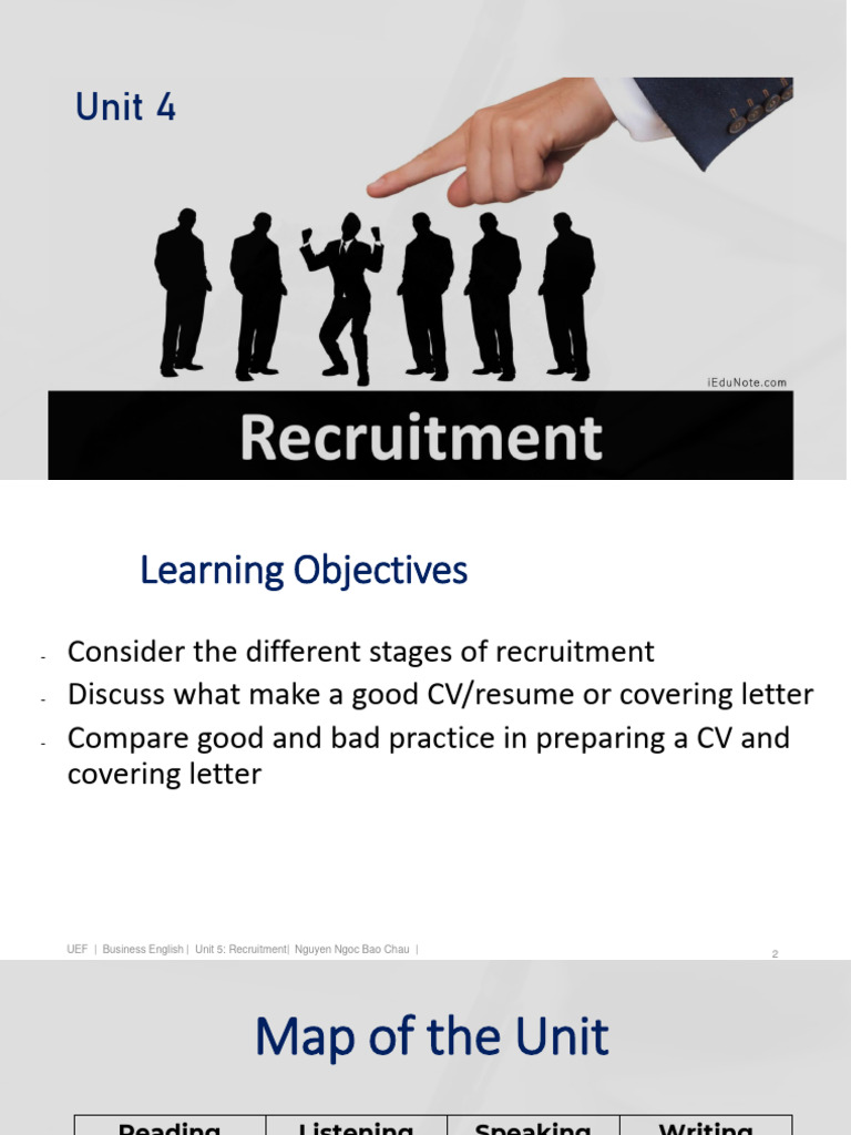UEF - BE - Unit 4 - Recruitment - Chau Nguyen - Full Lecture | PDF ... UEF - BE - Unit 4 - Recruitment - Chau Nguyen - Full Lecture | PDF ...