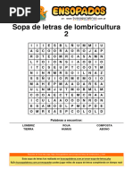 Sopa de Letras de Clases de Suelos | PDF