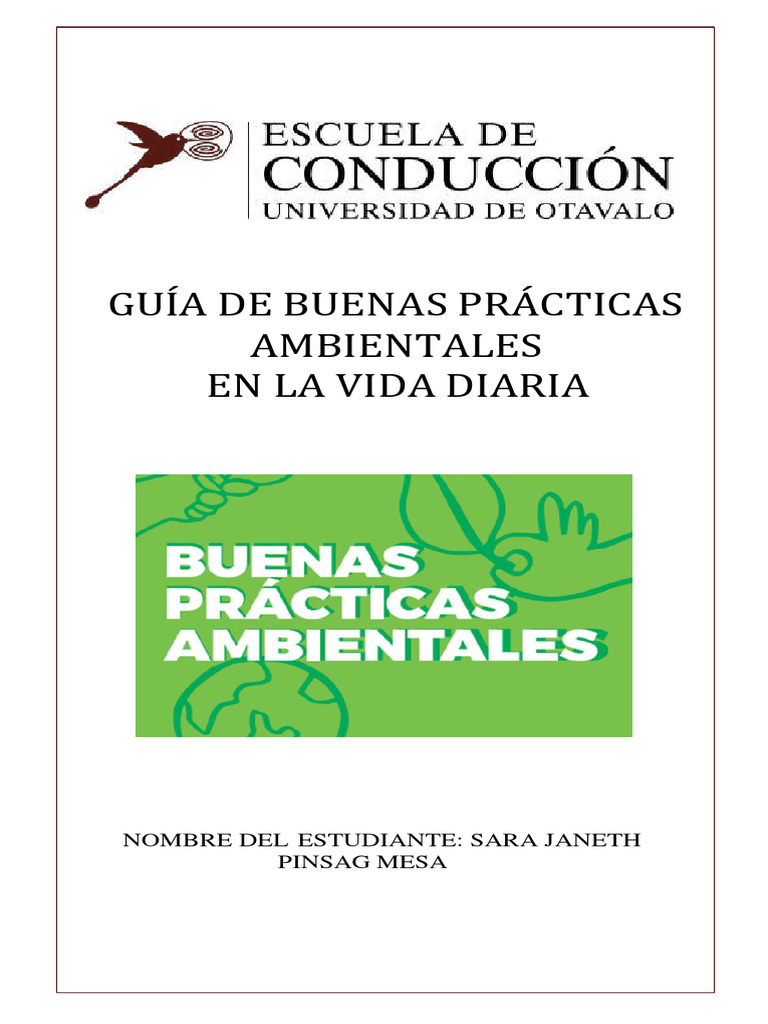 Buenas Prácticas Ambientales Diarias | PDF | Residuos | Reciclaje