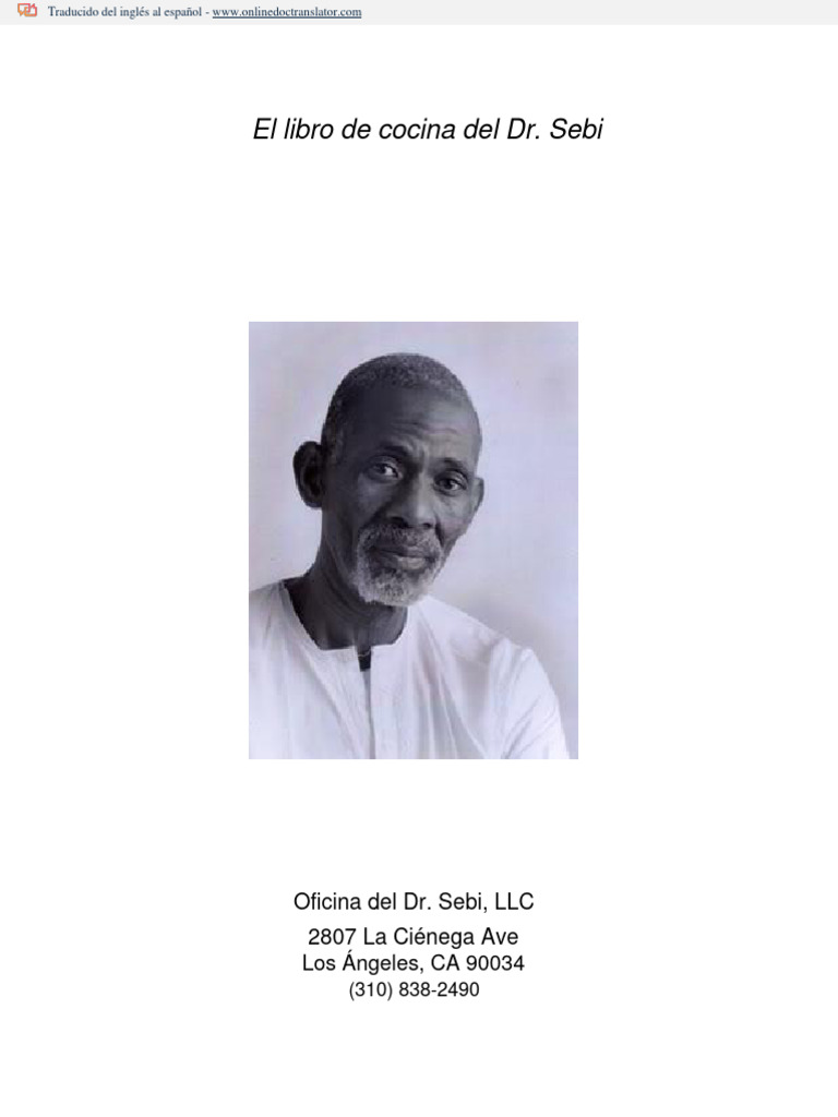 El Libro de Cocina Del Dr. Sebi | PDF | ensalada | Alimentos