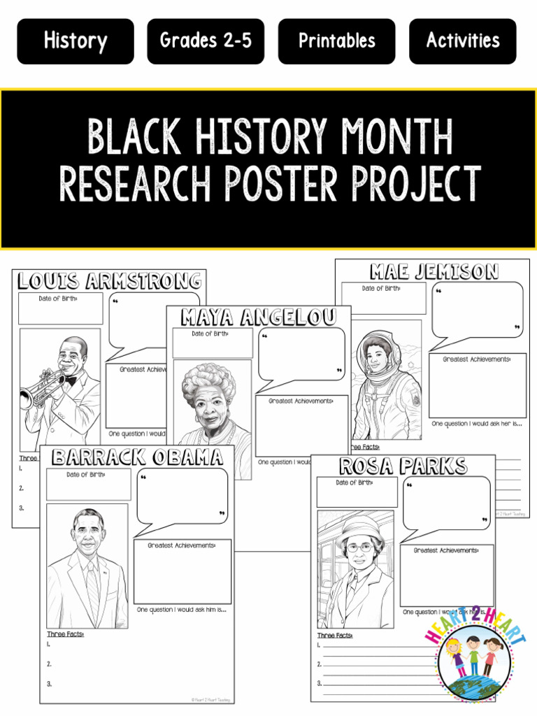BlackHistoryMonthActivitiesProjectResearchPosterTemplates 1 | PDF