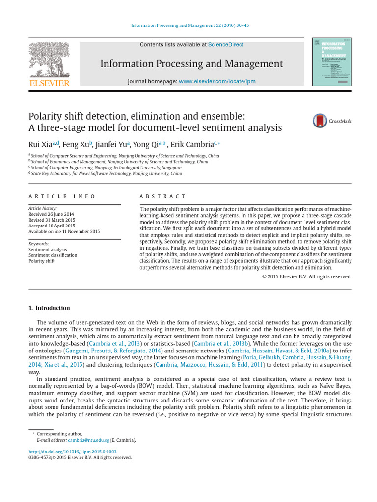 Polarity Shift Detection | Download Free PDF | Cognitive Science ...