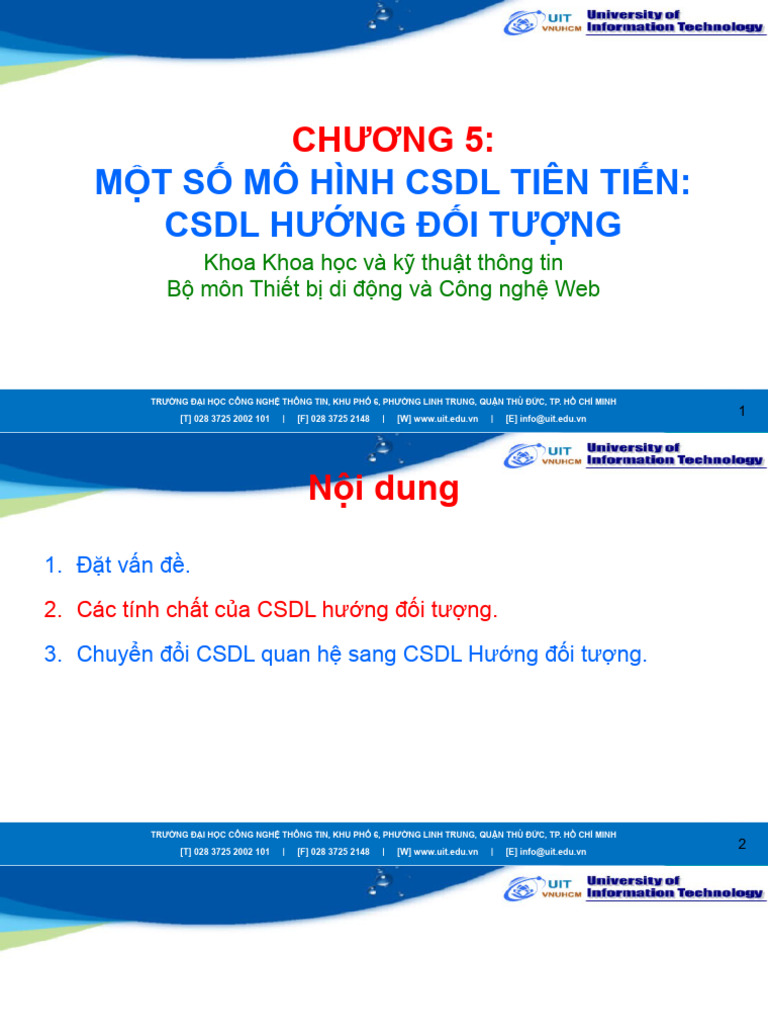 10 - Mo Hinh CSDL Tien Tien (P3 - CSDLHDT) | PDF