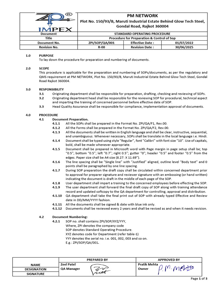 SOP For SOP | PDF | Computing