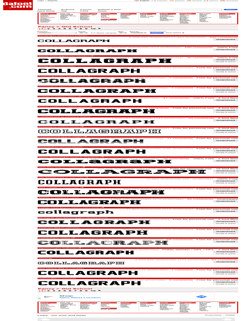 Fancy Old School Fonts | Download Free PDF | Typefaces | Serif