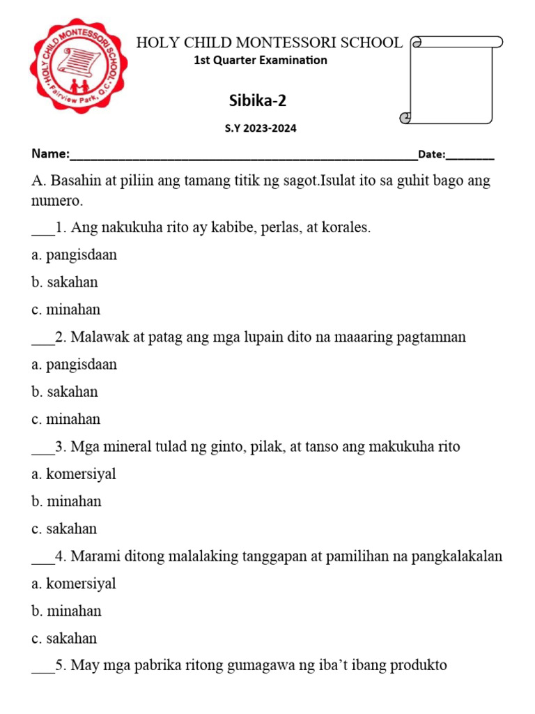 Grade-2 Sibika Exam | PDF