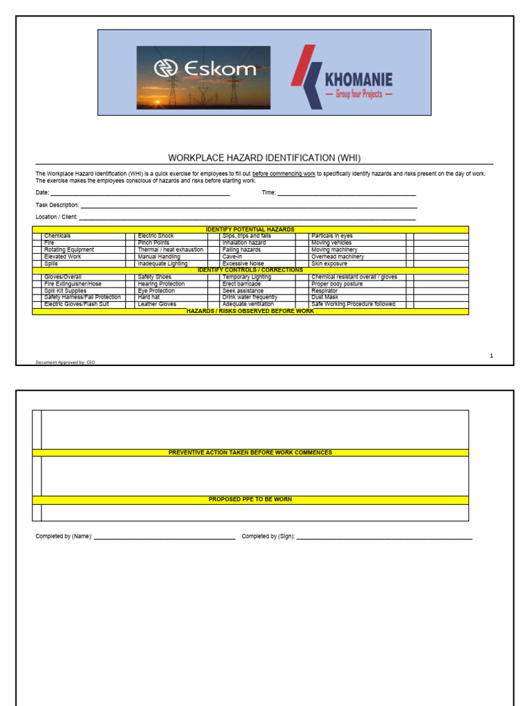REG002 Workplace Hazard Identification | PDF | Workplace | Working ...
