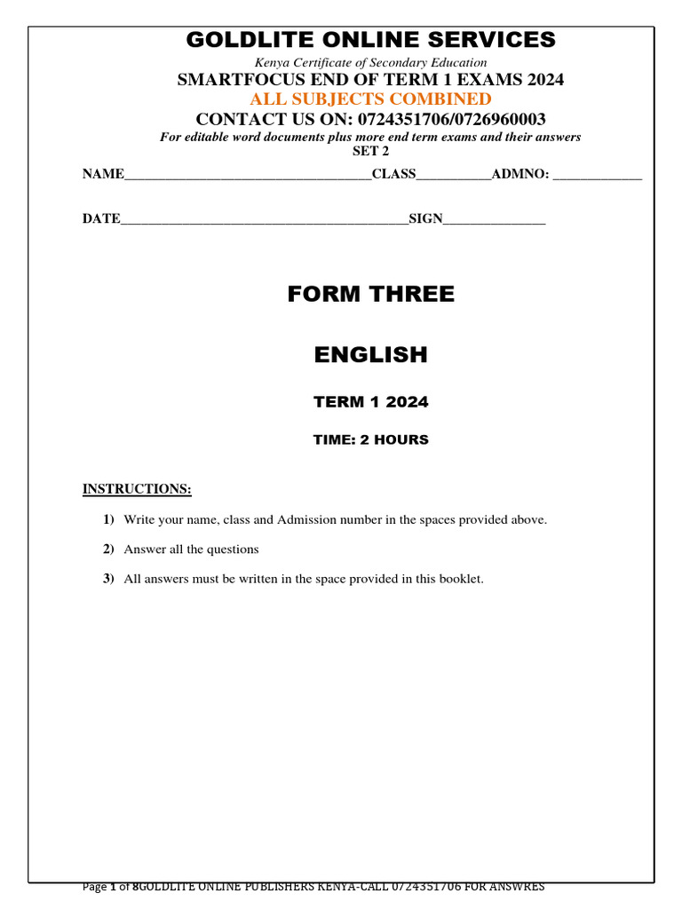 F3 Set 2 End Term 1 | PDF | Jesus