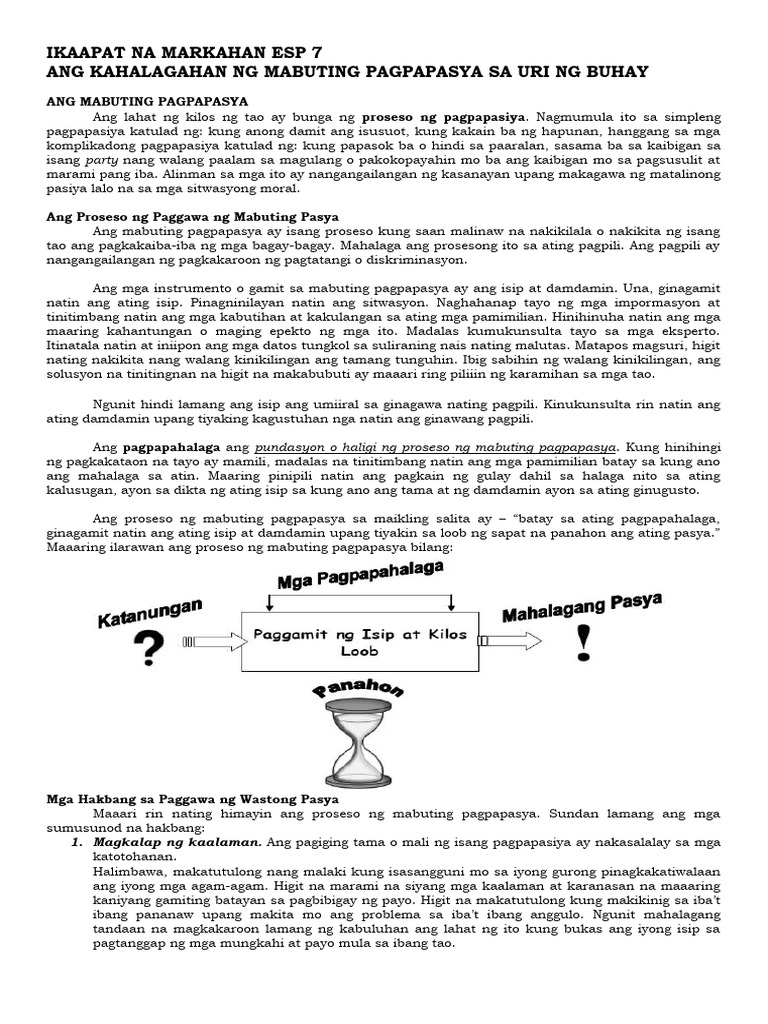 ESP 7 4TH WEEK 1 | PDF