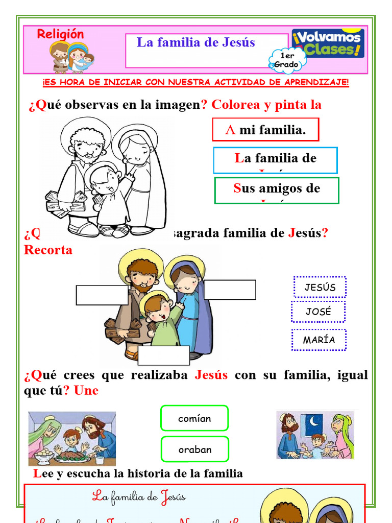 Ficha Religión Primer Grado Martes 02 de Abril 2024 | PDF
